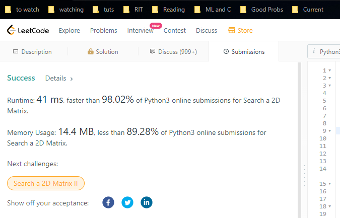 Leetcode Solution Search 2d Matrix By Devansh Machine Learning Made Simple Geek Culture