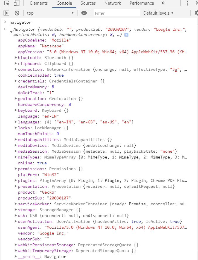Just about the navigator object. As javaScript has evolved in terms of ...