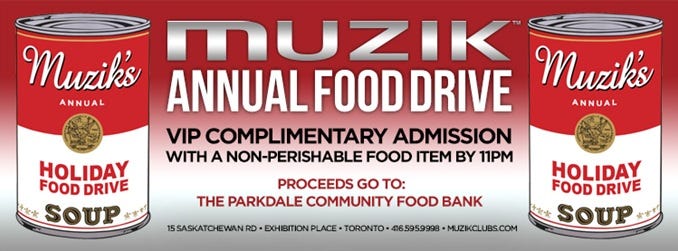 PRESS RELEASE: Muzik Annual Food Drive | by MUZIKBLOG | Medium