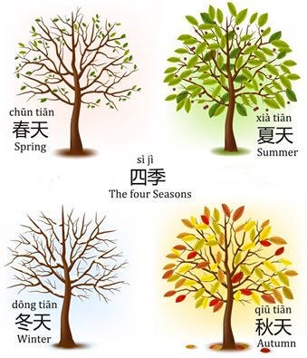 The Four Seasons in Chinese. There are four seasons in a year… | by ...