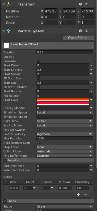 Laser Impact Effect Unity Particle System | by Thomas Mauro | Aug, 2022 ...