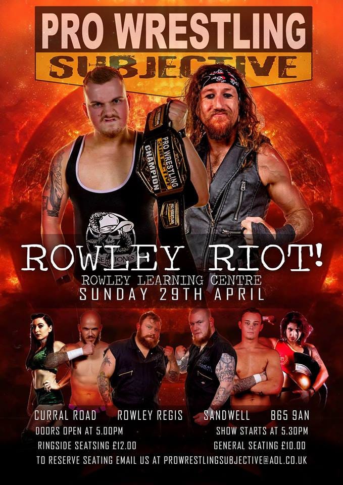 PWS: Rowley Riot. NEXT Sunday (Sunday 29th April 2018) | by Pro ...