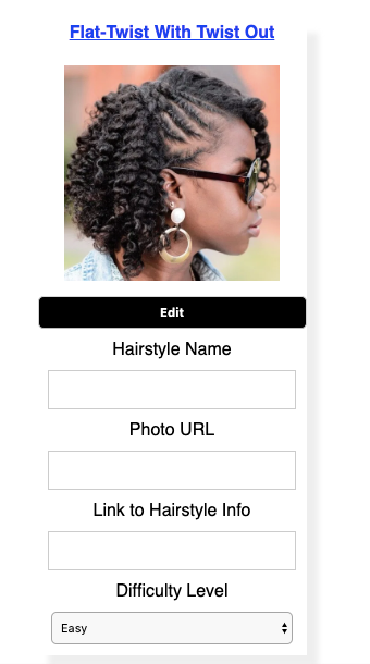 Part 3: Natural Hair CRUD App. The previous 2 parts of this tutorial ...