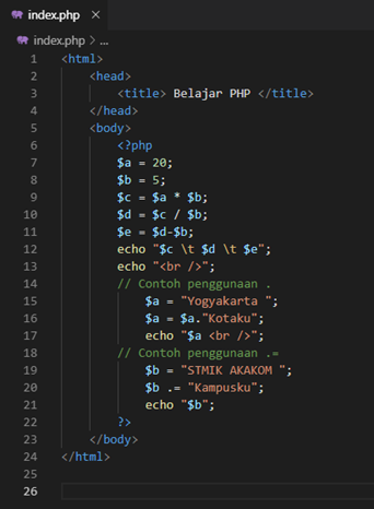 Cara mengoperasikan PHP [Pertemuan 2] | by Rozi Vector | Medium