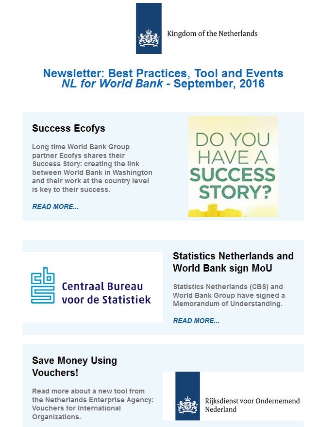 NL-4-WorldBank Newsletter: Best Practices, Tool and Events — September ...
