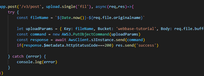 Uploading to AWS S3 via AWS SDK version 2 and version 3 from Express | by Amasa Abubakar | Geek ...