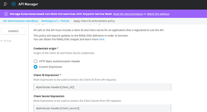 Client Id Enforcement On Mule 4 Api Apisero
