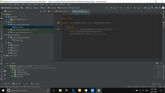 Android Fundamentals. 1.1: Android Studio and Hello World | by Haganta ...