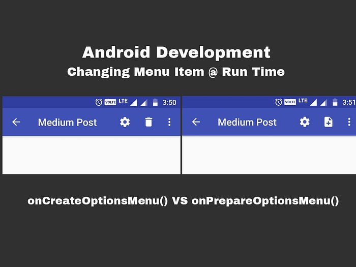 Android 📱 Changing Menu Items at Run Time | by Ramkumar N | Medium