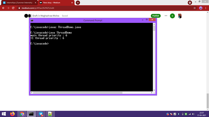 Thread Priority In Java : | by Meghashree Moitra | Medium