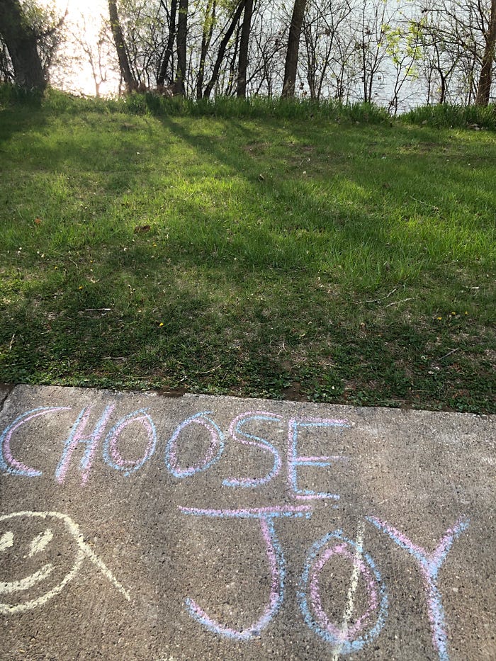 Sidewalk messages. On the walking path that goes around… | by Melissa ...
