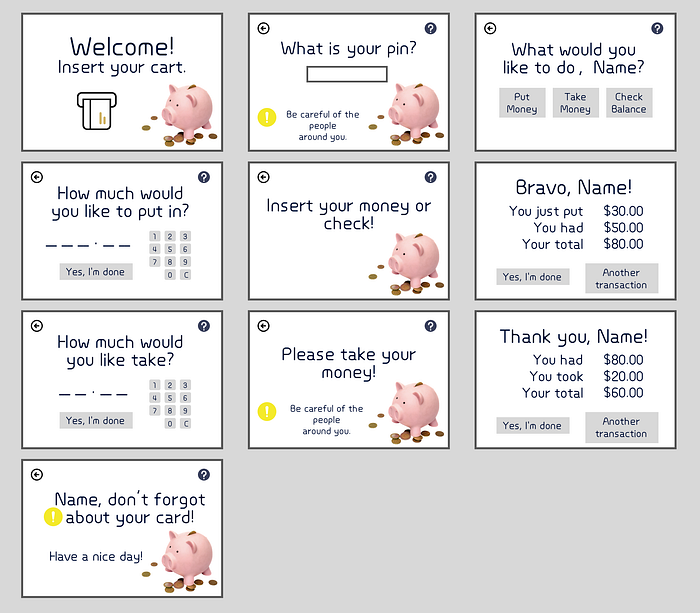 Rapid Design Thinking: An ATM for children | by Maggie Li | Medium