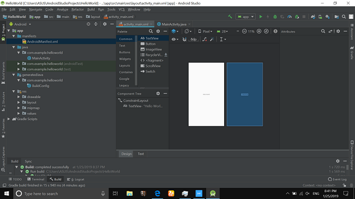 Android Fundamentals. 1.1: Android Studio and Hello World | by Haganta ...