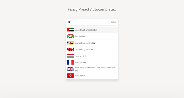Fancy autocomplete using Preact and Animate.css | by Ganapati Bhat | Medium