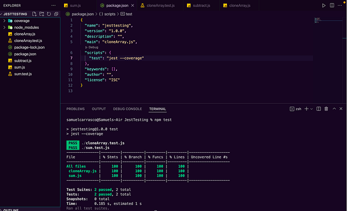 Getting started with Jest. What is JEST? | by Samuel Carrasco | Medium