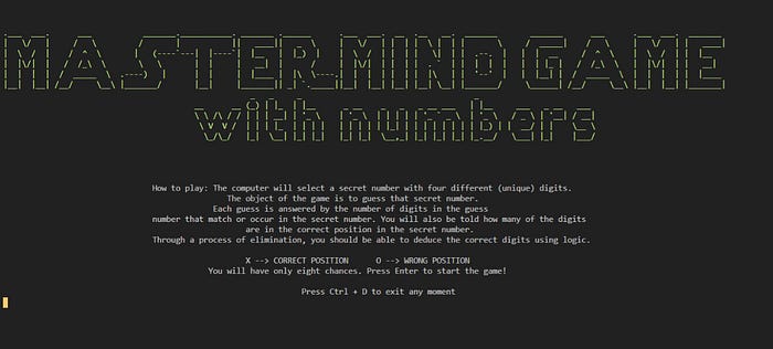 Github Devariasmastermindgame A Mastermind Game Made With Low Level Programming Language To