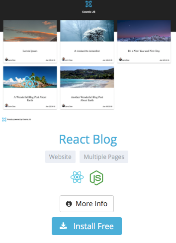 Deploy a React Blog using Cosmic JS | by Carson Gibbons | HackerNoon.com | Medium