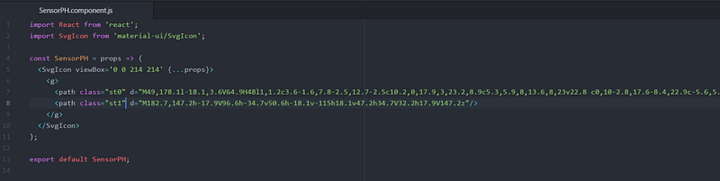 Changing a Multicolor SVG icon of type .svg into react component using ...