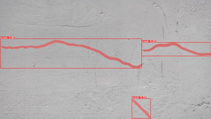 Crack Instance Segmentation Model By University