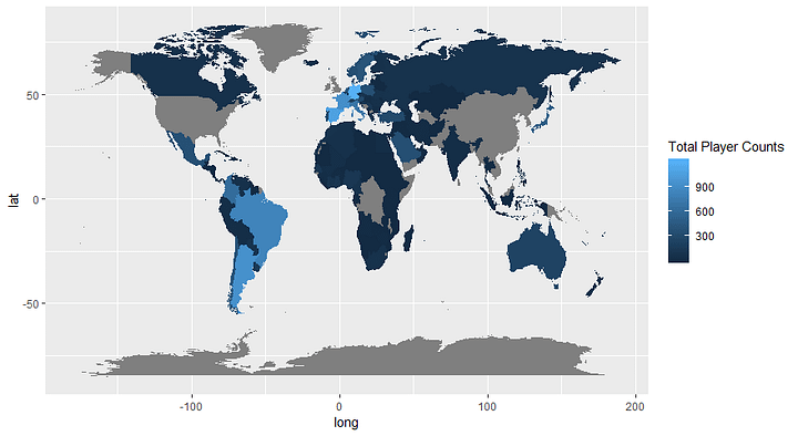 Visualization of FIFA 2019 Player Ratings on World Map with R | by Emre ...