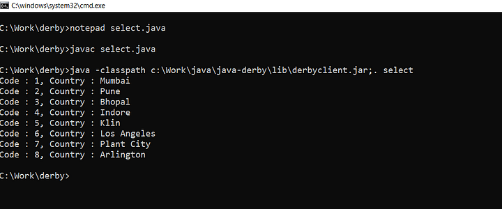Apache Derby using JAVA. Exchanging information with database is… | by ...