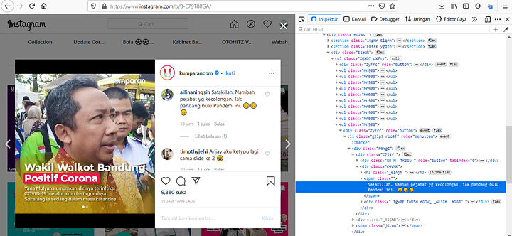 Scraping komentar instagram menggunakan selenium python | by Arif ...