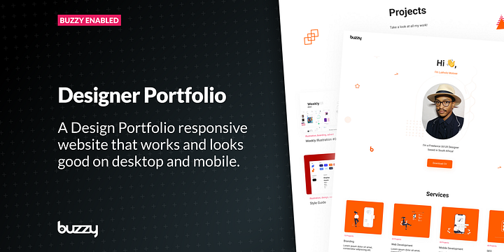 Creating a “Designer Portfolio” template using Figma and Buzzy | by Lukholo Molose | Aug, 2022 ...