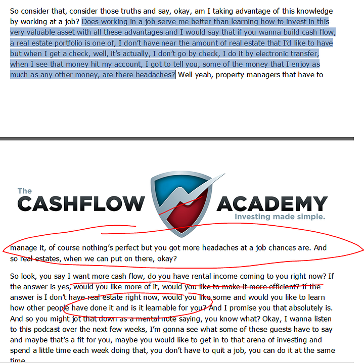 Cash Flow Academy Andy Here. People will gather on common interested ...