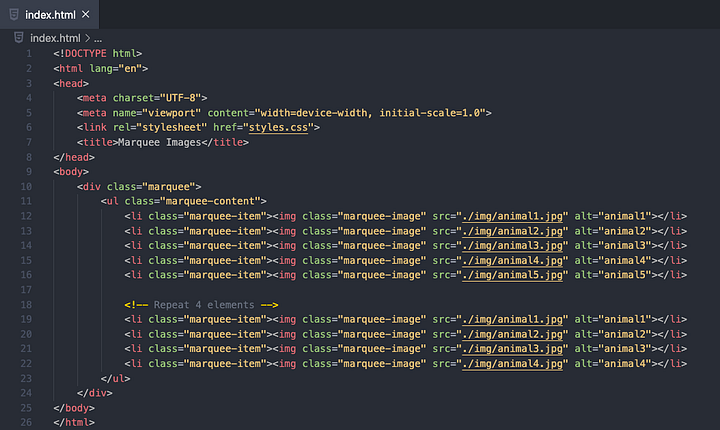 Create A Marquee Animation With Html And Css By Chad Murobayashi Level Up Coding