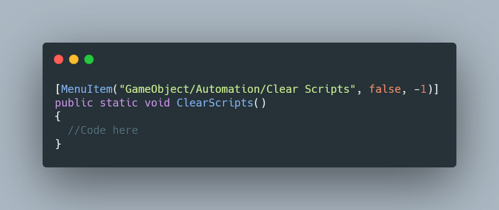 Creating a Custom Editor/Menu-Item in Unity | by Mohamed Hijazi | Level Up Coding