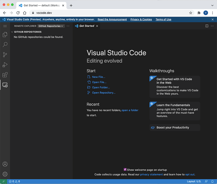 Meet VS Code in the Browser (vscode.dev)— VS Code for the Web | by Yong ...