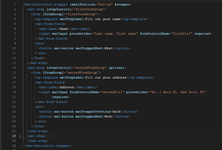 Angular Material. stepper to beginners | by Tharmika Kulendran | Medium