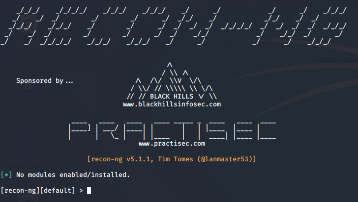 Using ‘recon-ng’ in Kali 2020. Using the updated version of recon-ng ...