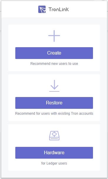 TronLink Chrome wallet creation. open the Google Chrome browser and go ...