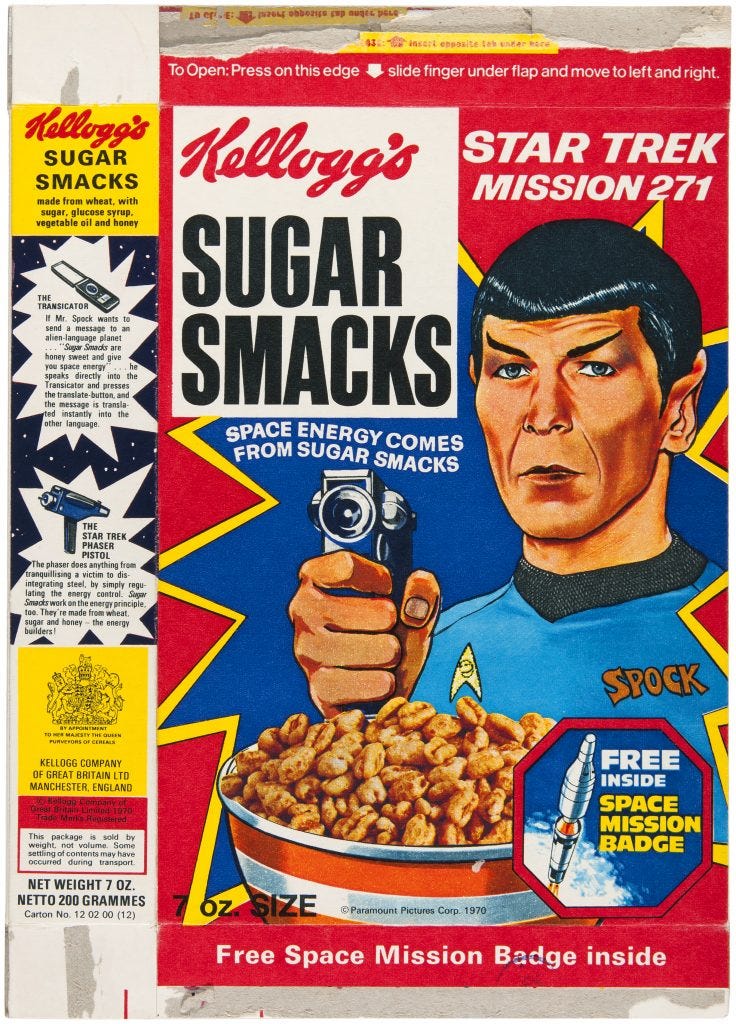 Re-discovering Vintage Cereal Packets, and how one Star Trek memory ...