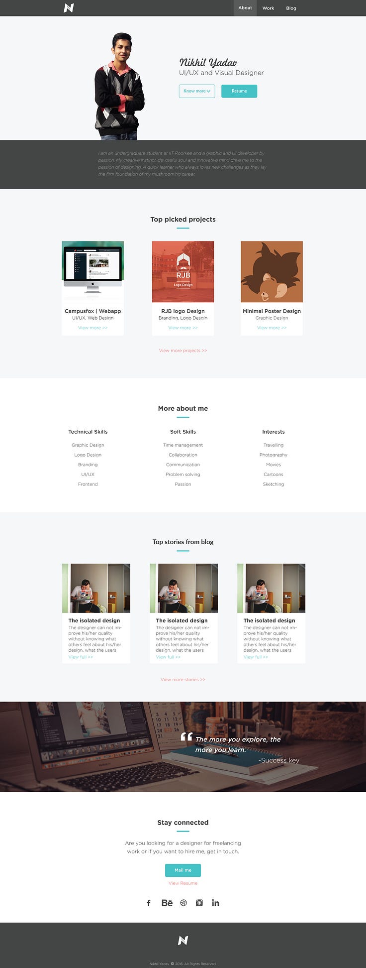 Making of my Portfolio Website - Prototypr