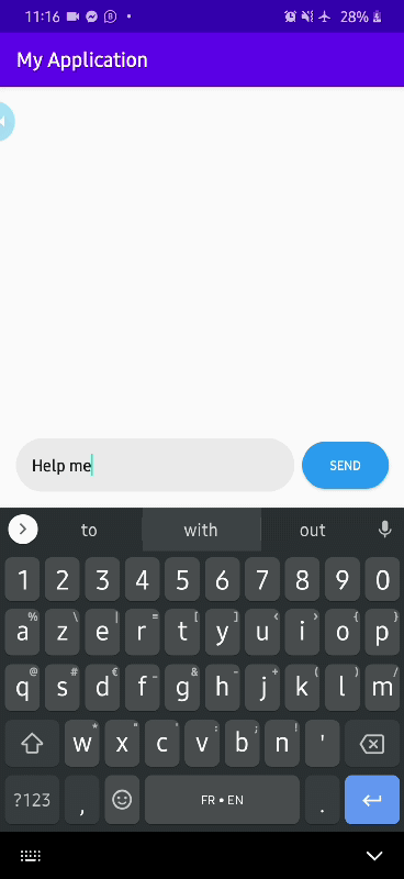 chat messaging app xml ui design for android - Little Andings