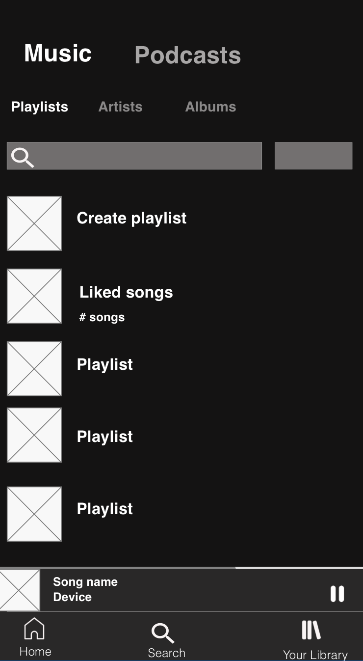 Spotify Wire Framing Challenge. For this challenge, I chose to create… | by Delawit Assefa | Medium
