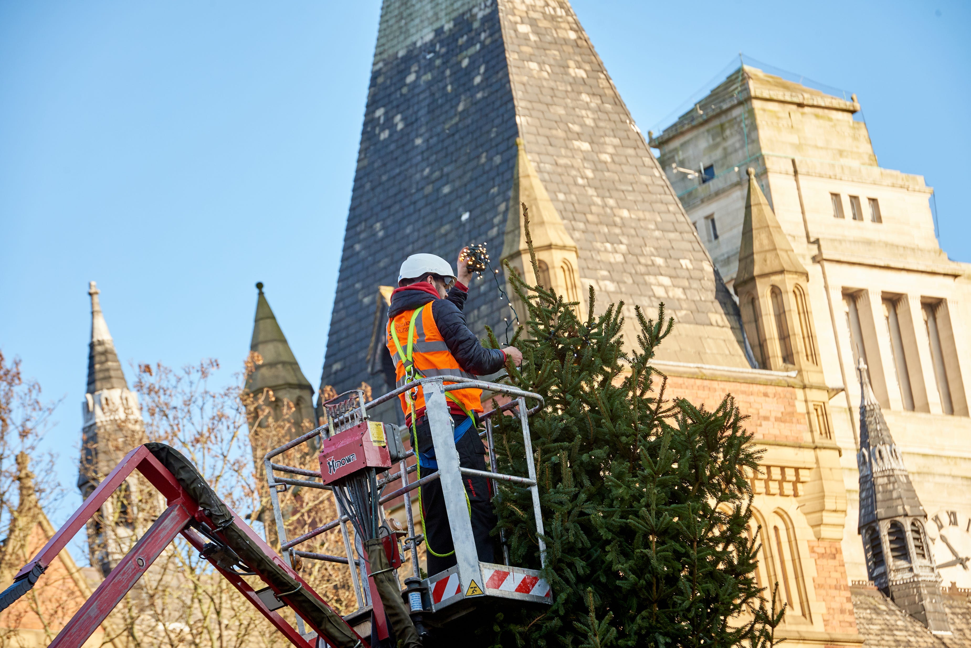 Lighting up Leeds for winter. Christmas is a very busy time of year ...