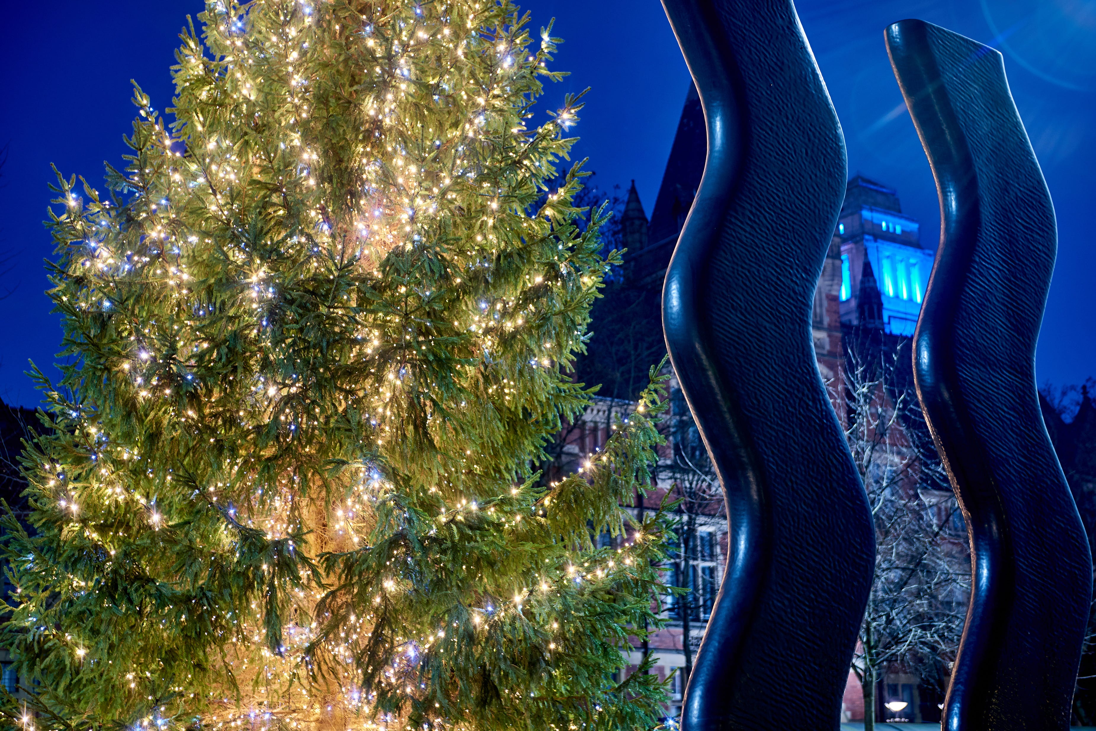 Lighting up Leeds for winter. Christmas is a very busy time of year ...