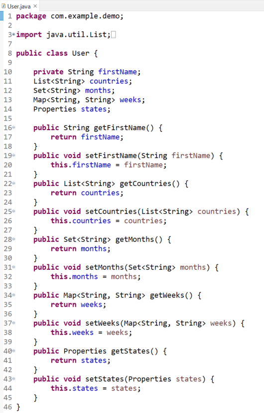 Java Spring project setup and collection mapping using bean.xml max in ...