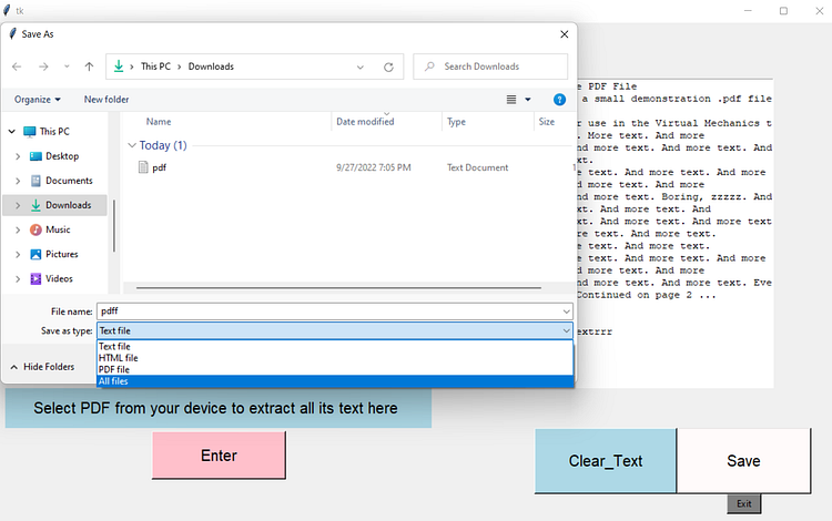 Build GUI Pdf Extract applications by Using Python Tkinter | by Uqba | Sep, 2022 | Medium