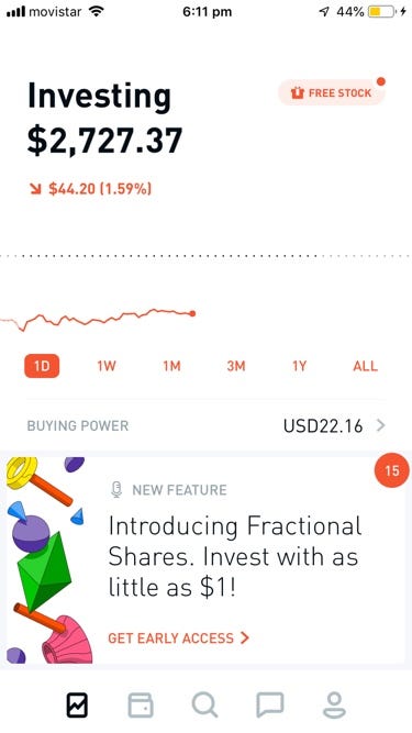 Sketch Design Practice: Robinhood User Interface | by Phyllis Luu | Medium