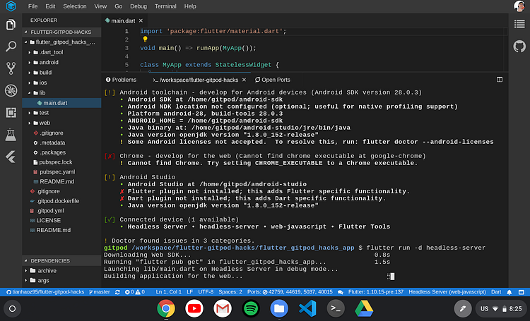 Flutter hot-reload in Gitpod. Challenge accepted ;) | by Tianhao Zhou | The Startup | Medium