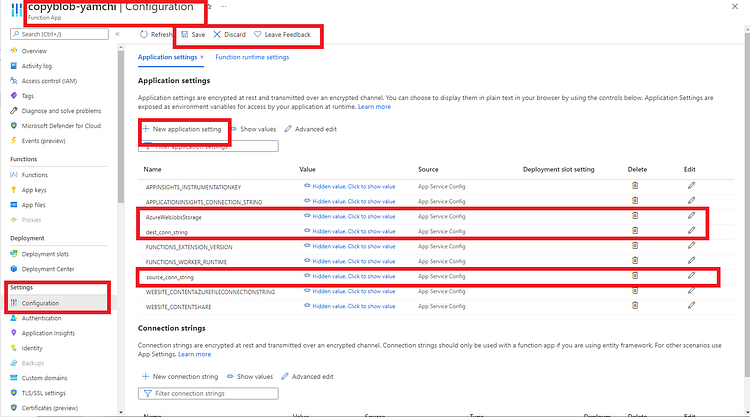 How to copy a blob from an Azure storage account to another one with a blob-trigger function ...