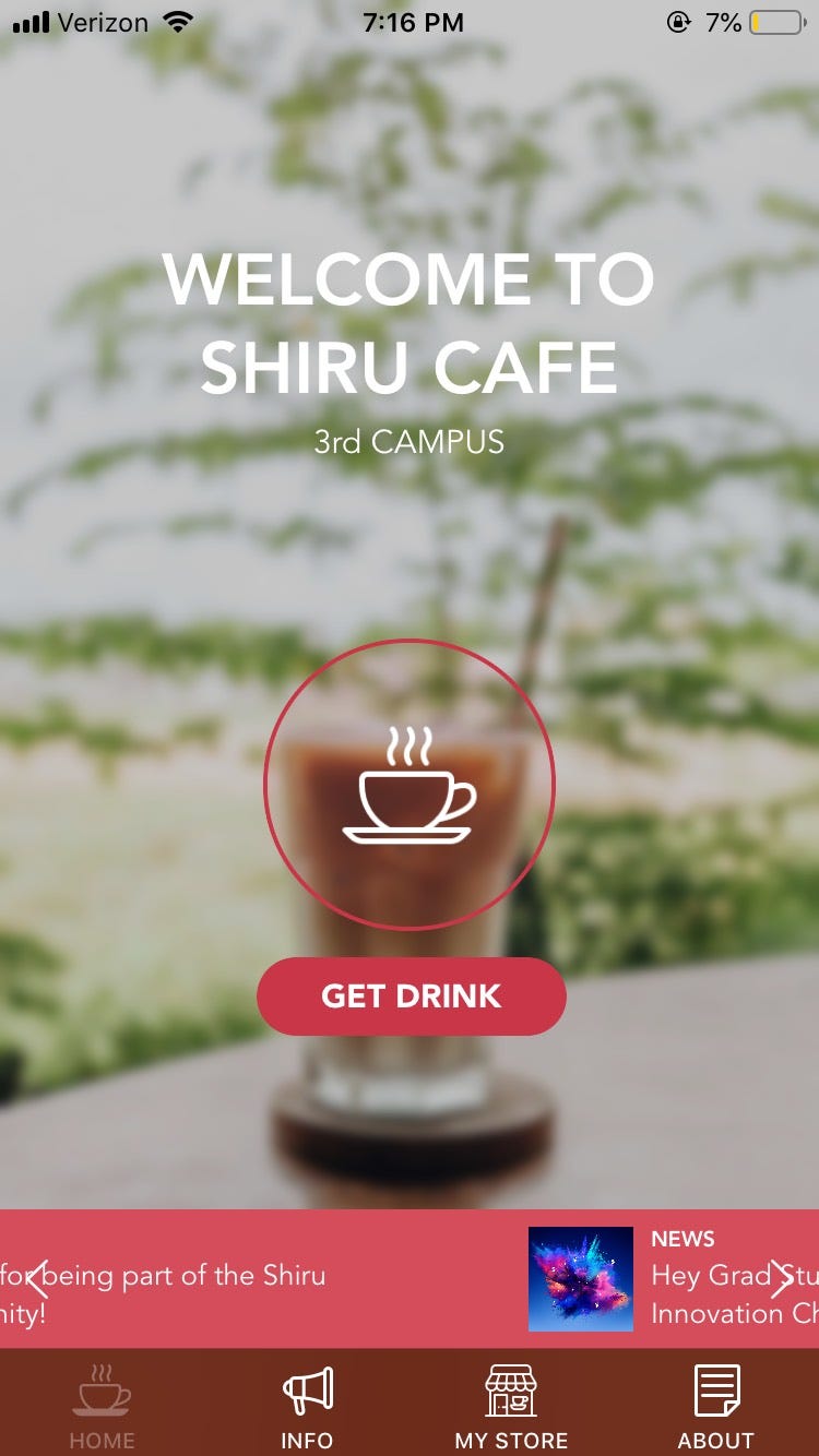 Critique of Shiru Mobile App. Shiru Cafe is an on-campus coffee shop ...