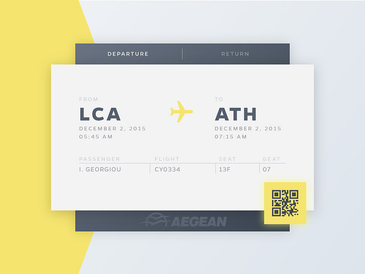 Boarding Pass UI Concepts by Dribbble Designers | by Emma Drews ...