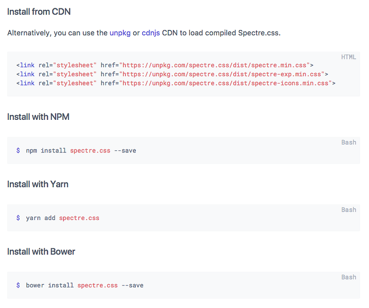 Spectre: a cool, lightweight CSS Framework | by Gabriela Preiss | Quick Code | Medium