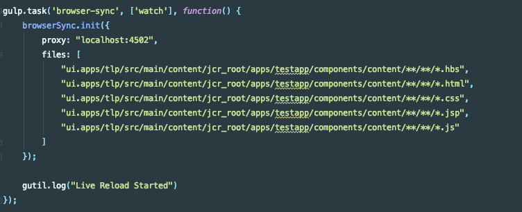 AEM: Auto-Reloading your browser on JS, HTML, and CSS changes using Gulp and BrowserSync | by ...